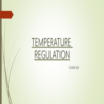 Temperature regulation | PPTX