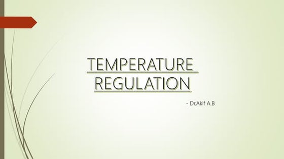 Body temperature mechanism | PPT