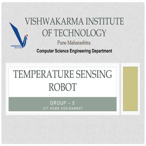 Temperature Sensing Robot Pptx Robotics Technology And Computing