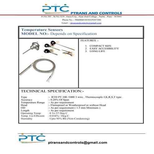 Temperature sensor | PDF