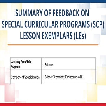 Template-4-Summary-of-Feedback-on-SCP-Lesson-Exemplars-Research-1.pptx