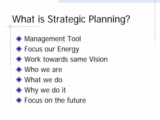 Developing A Strategic Plan For The Future | PPT
