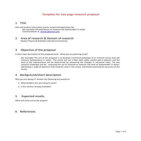 Template for-two-page-research-proposal | PDF