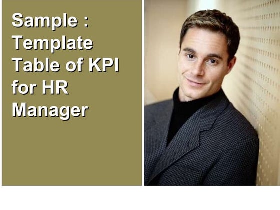 KPI for HR Manager - Sample of KPIs for HR | PPT