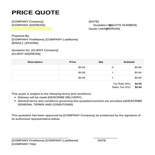 Template Invoice Sample | PDF