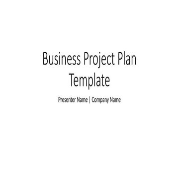 The template of Business project plan for professionals | PPTX