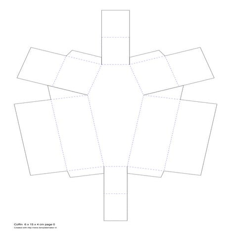 Template coffin 6_x_15_x_4_cm | PDF