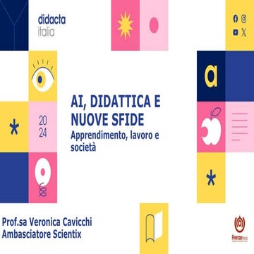 AI, didattica e nuove sfide - Apprendimento, lavoro e società | PPTX