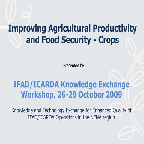 Template for ifad icarda workshop- crops | PPTX | Agriculture | Industries