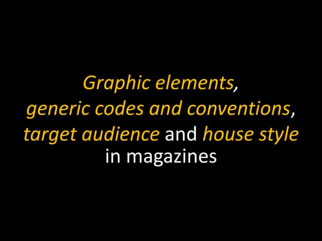 AQA GCSE Media Studies - Coursework assignment 1 - Magazine covers | PPTX