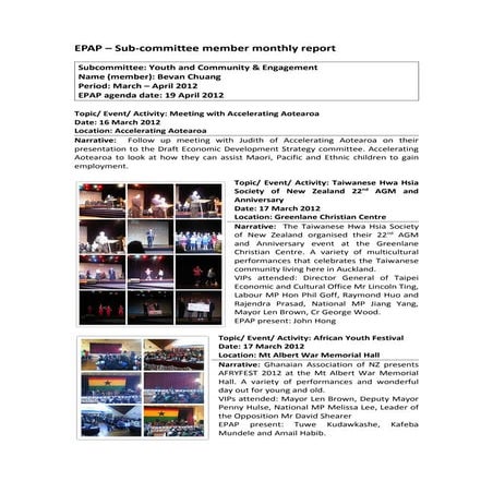 EPAP member reports - Bevan - 2012-04 | PDF