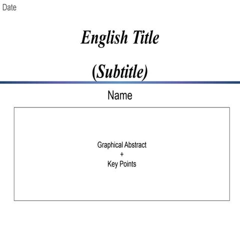 Template for short research presentation | PPT