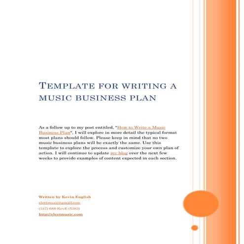 Music business plan | PDF