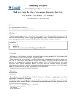 Elsevier paper format | PDF