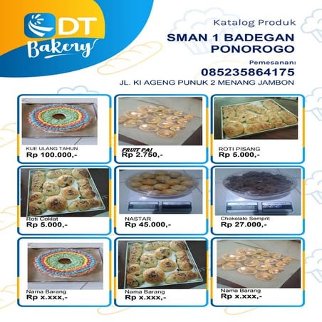 Brosur Katalog Produk bakery sman 1 badegan ponorogo 1 | PDF