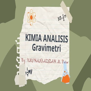 template kimia analisis gravimetri. kimiapptx | PPTX
