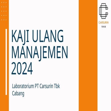 Template KUM 2024 Laboratorium PT Carsurin Tbk | PPTX