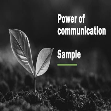 Power of Communication Sample PowerPoint Presentation | PPTX ...