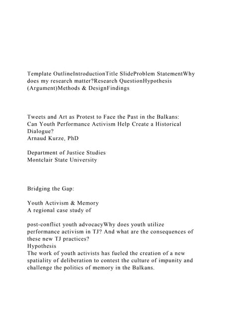 Template OutlineIntroductionTitle SlideProblem StatementWh.docx Template OutlineIntroductionTitle SlideProblem StatementWh.docx