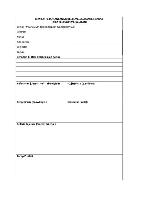 Template merungkai | PDF