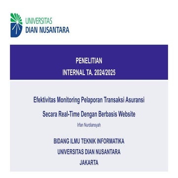 Efektivitas Monitoring Transaksi Asuransi Secara Real-Time Dengan ...