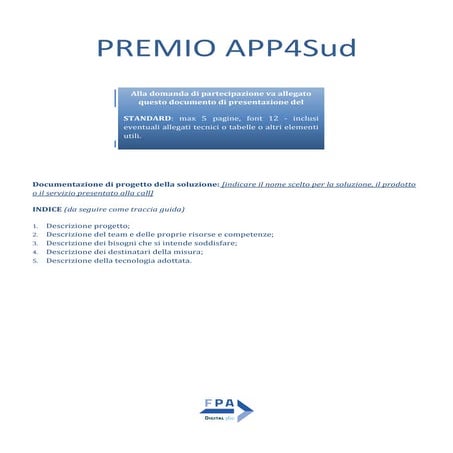 Template presentazione progetto | PDF