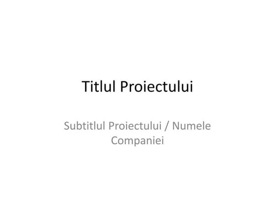 Fisa proiect SIDU iasi | PDF