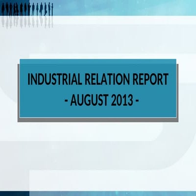 Template Rasio Karyawan Industrial Relation Report | PPT
