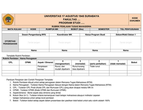 Format RPS-Baru RPS terbaru tahun2024 dikti | DOCX
