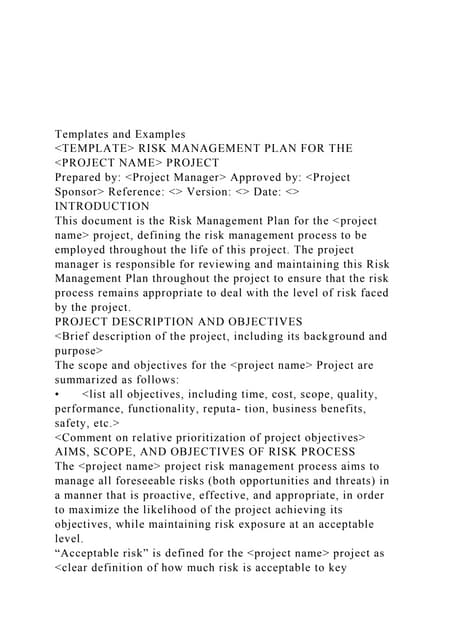 CDC Risk Mgmt Template | DOCX