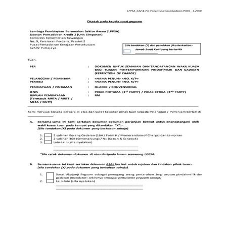 Template surat guaman | DOCX