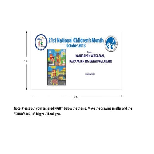 Template tarpaulin children's month cwc | DOC | Drawing and Sketching ...