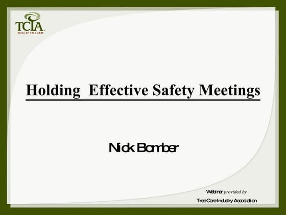 Tool box talks | PPTX | Medical Health