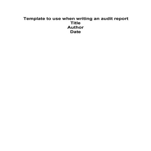 THE CLINICAL AUDIT REPORT FORMAT By Dr.Mahboob Khan Phd | PDF