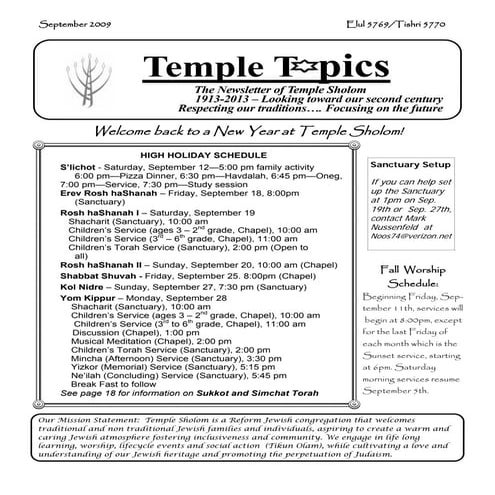 Temple Topics 2009 Sept | PDF