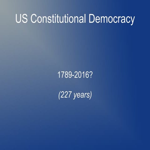 US Constitutional Democracy | PDF