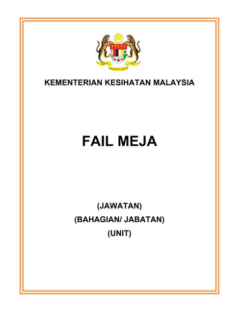 Fail Meja - Panduan Penyediaan | DOC