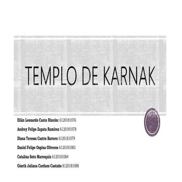 Templo de karnak 1 | PPTX