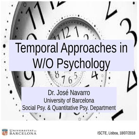 Temporal approaches in W/O Psychology | PPT