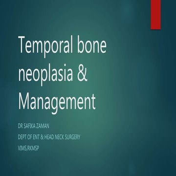 Temporal bone neoplasia and management | PPTX