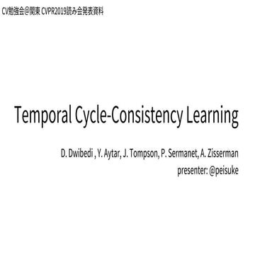 Temporal Cycle Consistency Learning | PDF