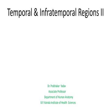 Temporal & infratemporal regions II | PPTX | Ear, Nose and Throat ...