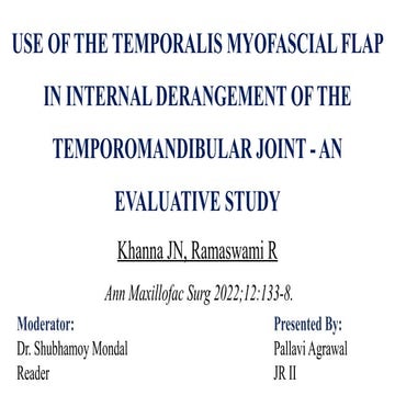 temporalis myofasial flap in internal derangement of the ...