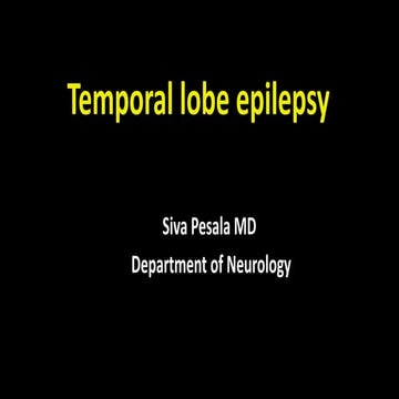 Temporal lobe epilepsy | PPTX