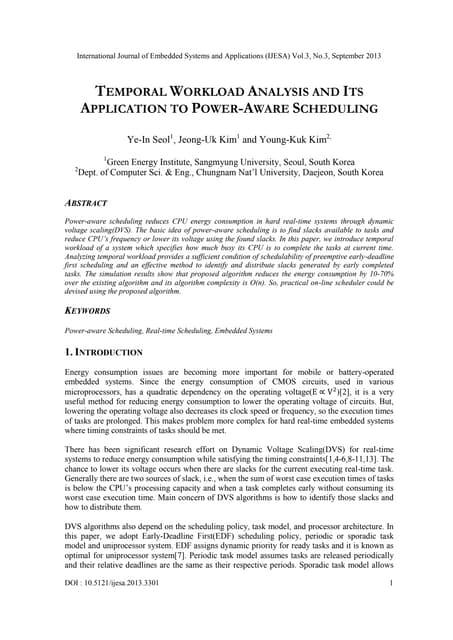 Temporal Workload Analysis And Its Application To Power Aware Scheduling Pdf