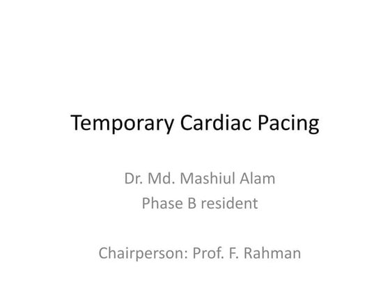 Transcutaneous pacing | PPTX | Heart and Cardiovascular Diseases | Diseases and Conditions