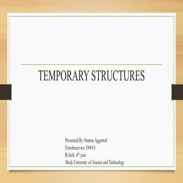 Temporary stuctures | PDF