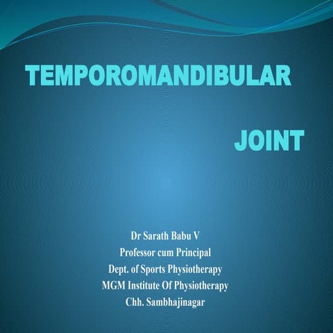 Biomechanics of Temporomandibular Joint | PPTX