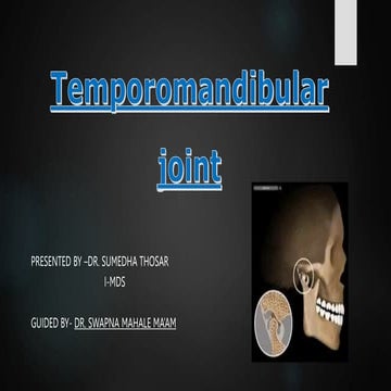 Temporomandibular Joint Anatomy Ppt