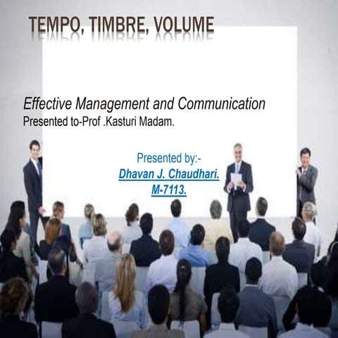 Tempo, timbre, volume | PPTX